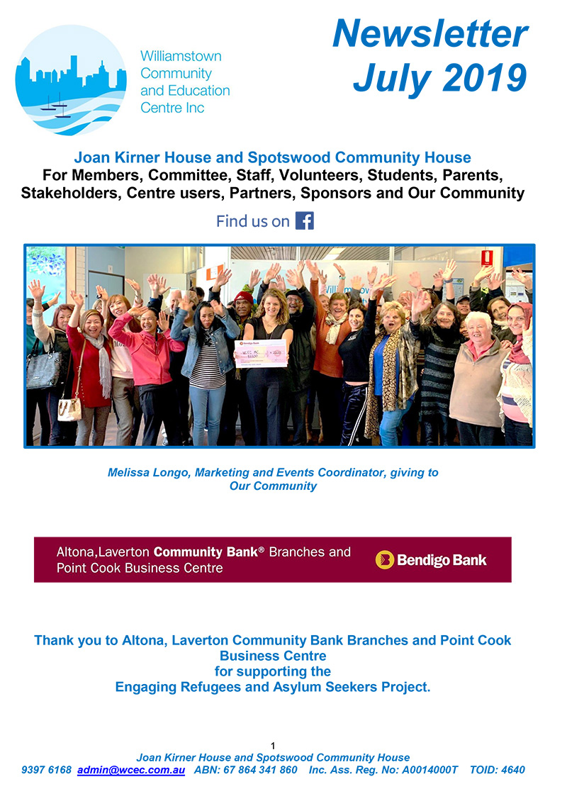 Previous newsletters - Williamstown Community and Education Centre